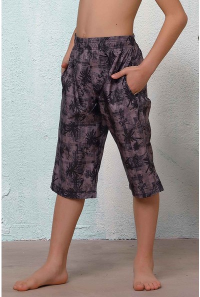 Haşema Kahverengi Erkek Çocuk Havuz Şortu