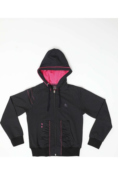 Haşema Puantiyeli Siyah Fuşya Kız Çocuk Eşofman Takımı Haşema Puantiyeli Siyah Fuşya Kız Çocuk Eşofman Takımı