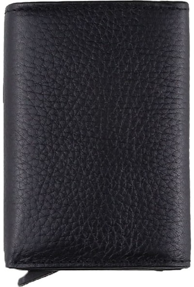 Modica Hakiki Deri Mekanizmalı Cüzdan Kartlık - Siyah Modica Hakiki Deri Mekanizmalı Cüzdan Kartlık - Siyah