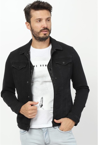 Twister Jeans Martin J28-01 Yelekli Siyah Kot Ceket