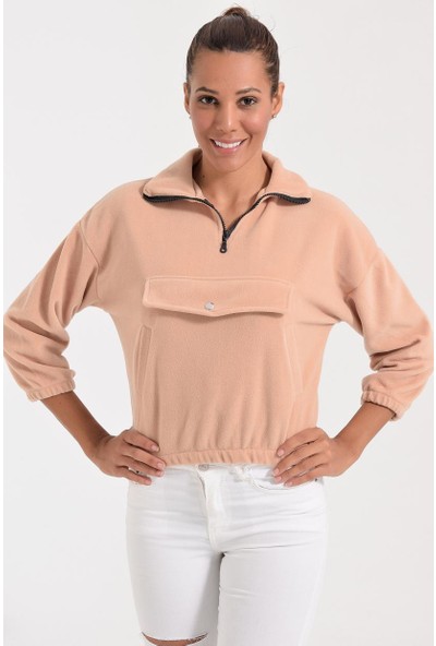 Deppoist Polar Kapaklı Kadın Sweatshirt