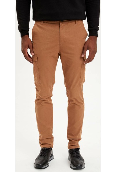 DeFacto Slim Fit Kargo Cepli Dar Paça Pantolon M5317AZ19WN