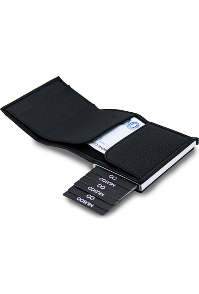 Musoo Hakiki Deri Para Gözlü Mekanizmalı Kartlık Cüzdan