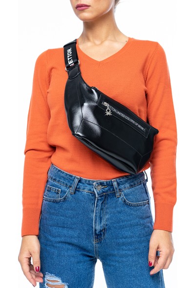 Benetton Kadın Bel Çantası Siyah Bnt134