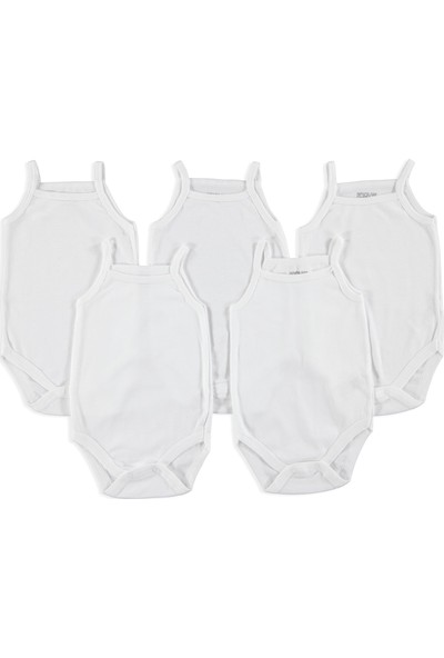 HelloBaby Bebek İp Askılı Body Beyaz 3 Ay (5'li Paket) HelloBaby Bebek İp Askılı Body Beyaz 3 Ay (5'li Paket)