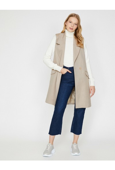 Koton Kadın Skirtly Yours Styled by Melis Ağazat - Cep Detaylı Yelek Koton Kadın Skirtly Yours Styled by Melis Ağazat - Cep Detaylı Yelek