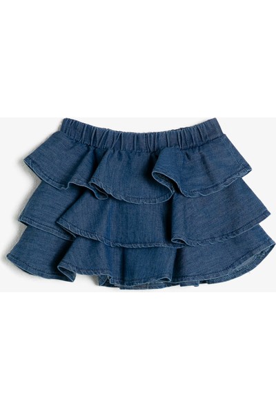 Koton Kids Fırfır Detaylı Jean Etek