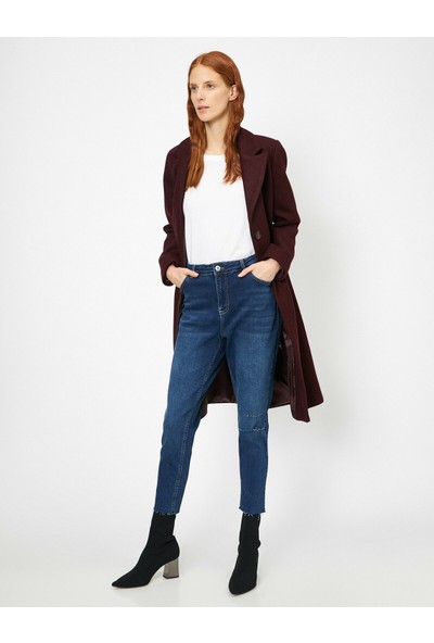 Koton Kadın Carmen Jean - Yüksek Bel Dar Kesim Dar Paça Pantol