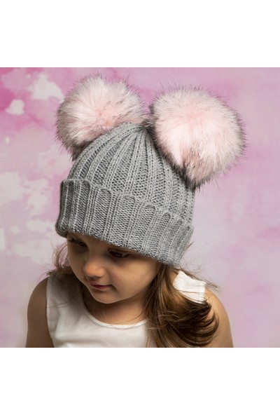 BabyDora Çift Ponponlu Kız Çocuk Bere 0-2 yaş BabyDora Çift Ponponlu Kız Çocuk Bere 0-2 yaş