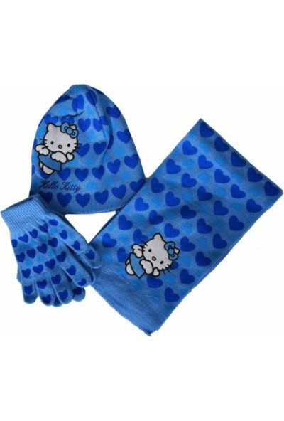 Hello Kitty Lisanslı Unisex Çocuk,atkı,bere,eldiven (3-6 Yaş)