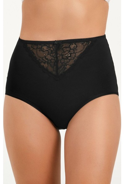 Suwen Lacy Büyük Beden Dantelli Külot - Siyah Suwen Lacy Büyük Beden Dantelli Külot - Siyah