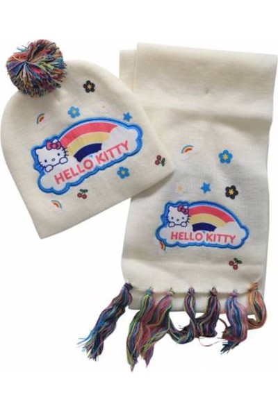 Hello Kitty Çocuk Atkı-bere Takım (1-3 Yaş)