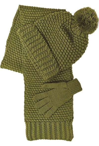 Fonem Unisex Cassa 3'lü Set (Atkı-Bere-Eldiven) Fo 5103 Koyu Haki Fonem Unisex Cassa 3'lü Set (Atkı-Bere-Eldiven) Fo 5103 Koyu Haki