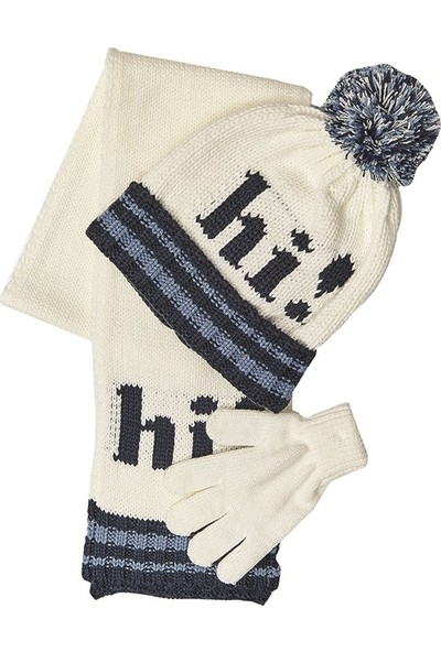 Fonem Unisex Hi 3'lü Set (Atkı-Bere-Eldiven ) Fo 5101 Ekru Fonem Unisex Hi 3'lü Set (Atkı-Bere-Eldiven ) Fo 5101 Ekru