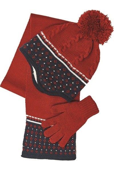 Fonem Unisex Perry 3'lü Set ( Atkı-Bere-Eldiven ) Fo 5096 Kırmızı Fonem Unisex Perry 3'lü Set ( Atkı-Bere-Eldiven ) Fo 5096 Kırmızı