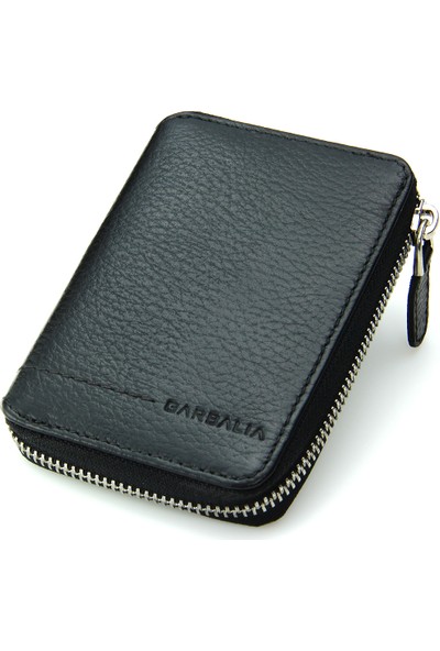 Garbalia Fermuarlı Erkek Deri Cüzdan Kartlık