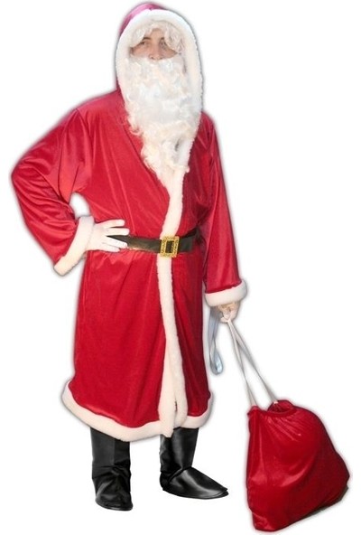 Annee Bakk Noel Baba Kostümü Kapüşonlu