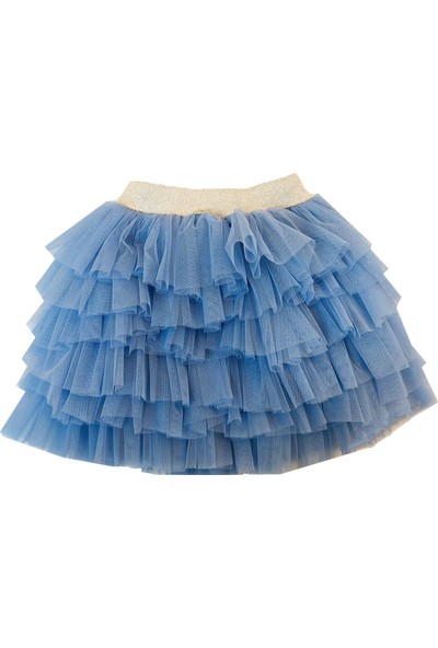 Baby D'S Kız Çocuk Neon Mavi Premium Etek