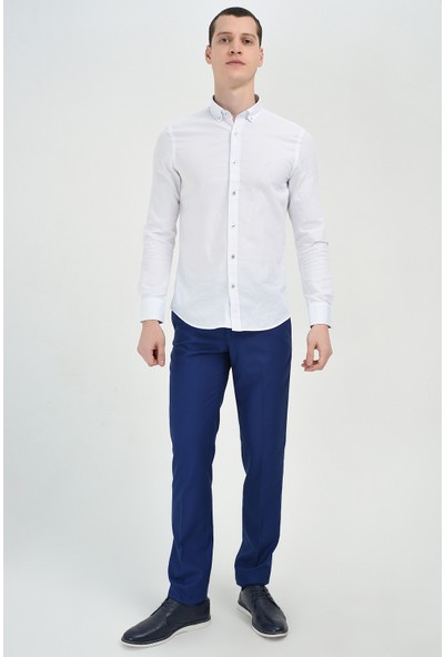 Morven Basic Slim Fit Pantolon Saks Mavisi Morven Basic Slim Fit Pantolon Saks Mavisi