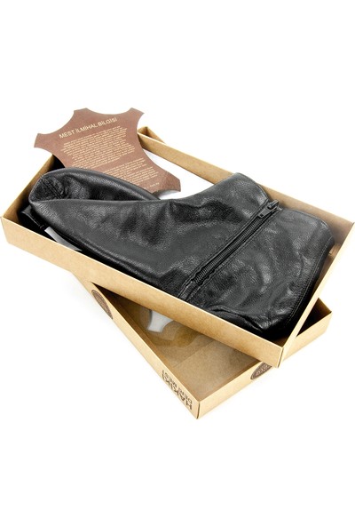 İhvan Akdam Keçi Derisi Mest (Siyah)