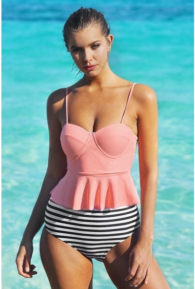 Angelsin Yüksek Bel Bikini Takım