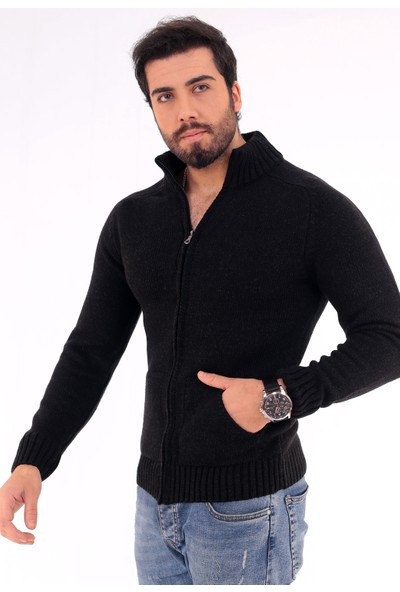 Corbvell Fermuarlı Kalın Günlük Erkek Kazak