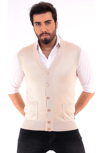 Corbvell Klasik Triko Günlük Erkek Yelek Corbvell Klasik Triko Günlük Erkek Yelek