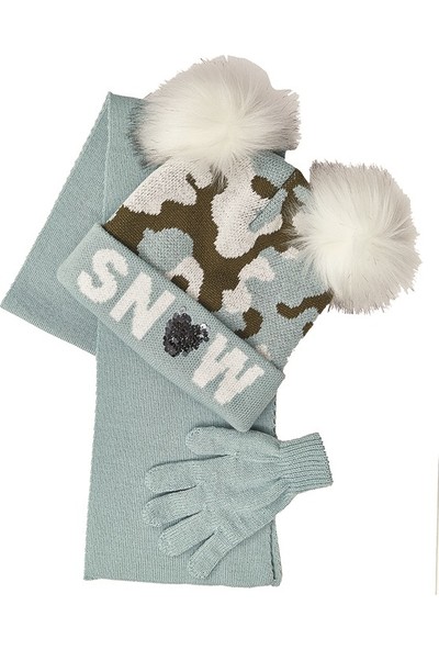 Fonem Kız Çocuk Ayshin 3 'lü Set Atkı Bere Eldiven Fo 5116 Mavi Fonem Kız Çocuk Ayshin 3 'lü Set Atkı Bere Eldiven Fo 5116 Mavi