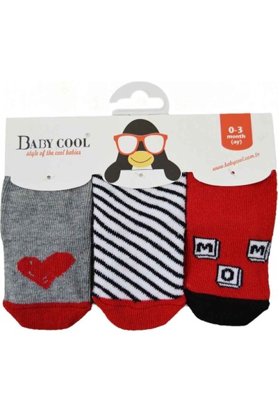 Babycool Mom Love 3'lü Bebek Çorabı 54169 0 - 3 Ay