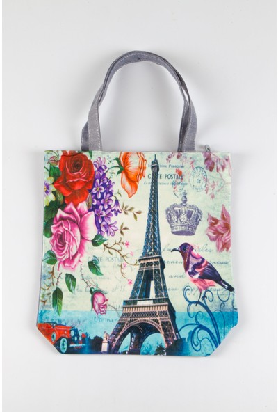 Dünyadan Hediyeler Plaj El Çantası Eyfel Kulesi Genel Temalı