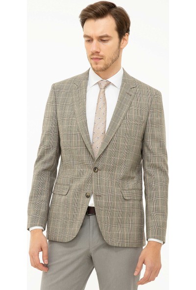 Cacharel Kahverengi Slim Fit Ceket