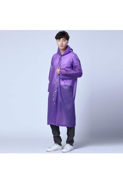 Hepitop Unisex Yağmurluk Su Geçirmez Şık Kıyafet Üstü Eva Yağmurluk