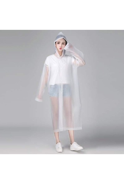 Hepitop Unisex Şık Kıyafet Üstü Su Geçirmez Eva Yağmurluk