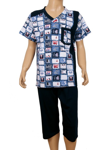 Nicoletta Erkek Çocuk Kapri Pijama Takım Kısa Kol