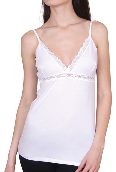 Nicoletta Kadın Atlet Dantelli İp Askılı 2'li Paket