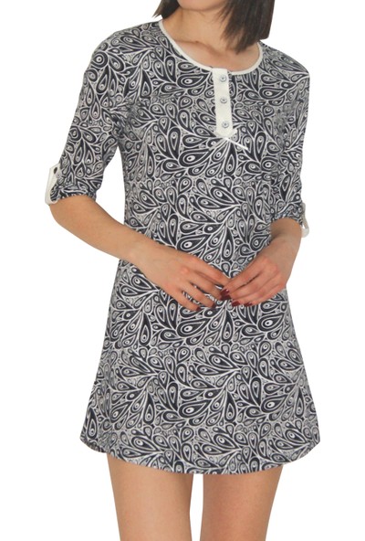 Nicoletta Kadın Tunik Ev Elbisesi 3/4Kol