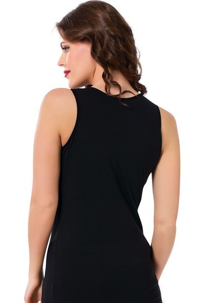 Akbeniz Kalın Askılı Body - Siyah