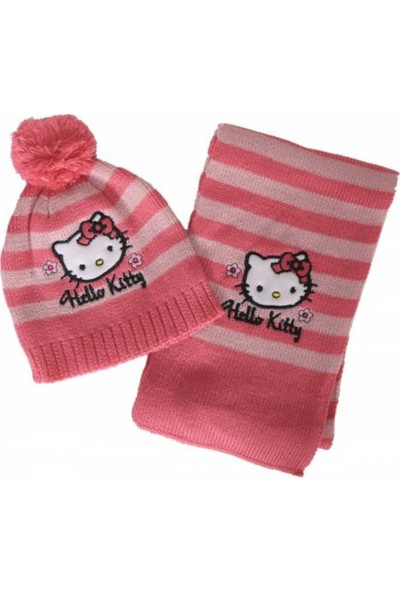 Hello Kitty Çocuk Atkı,Bere Takımı