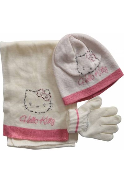 Hello Kitty Kız Çocuk Atkı,Bere,Eldiven Seti Hello Kitty Kız Çocuk Atkı,Bere,Eldiven Seti
