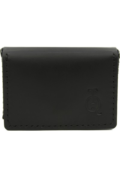The Qualitala Deri Cüzdan Kartlık Siyah