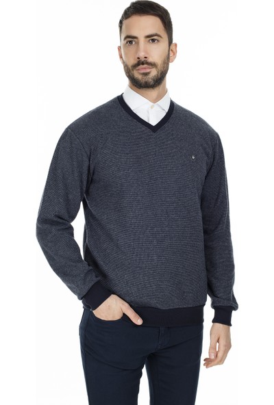 Navigli Slim Fit V Yaka Sweat Erkek Sweat 456113