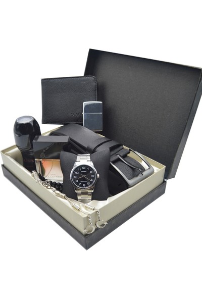 Casio Kol Saati Seti Lüx - Parfüm - Kemer - Cüzdan - Tesbih - Çakmak Ecps-71 Casio Kol Saati Seti Lüx - Parfüm - Kemer - Cüzdan - Tesbih - Çakmak Ecps-71