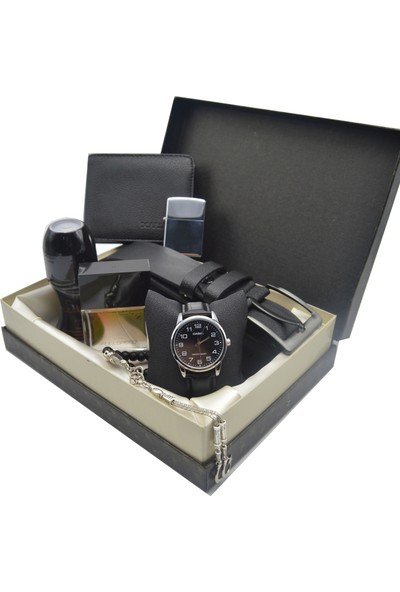 Casio Kol Saati Seti Lüx - Parfüm - Kemer - Cüzdan - Tesbih - Çakmak Ecps-73 Casio Kol Saati Seti Lüx - Parfüm - Kemer - Cüzdan - Tesbih - Çakmak Ecps-73