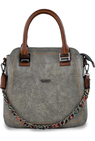 Los Angeles Polo Club 3366 Omuz Askılı Kadın Çantas Gri