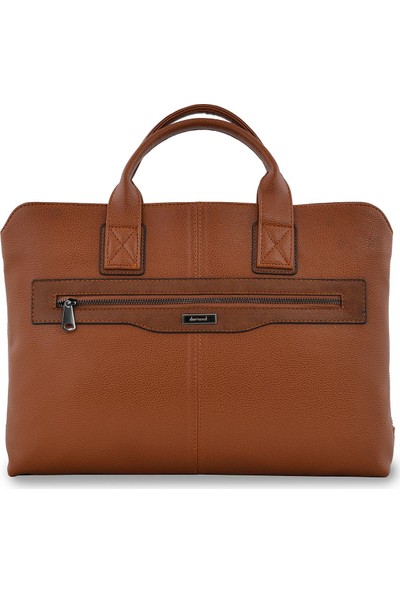 Deriend Laptop Bölmeli Evrak Çantası Taba Deriend Laptop Bölmeli Evrak Çantası Taba