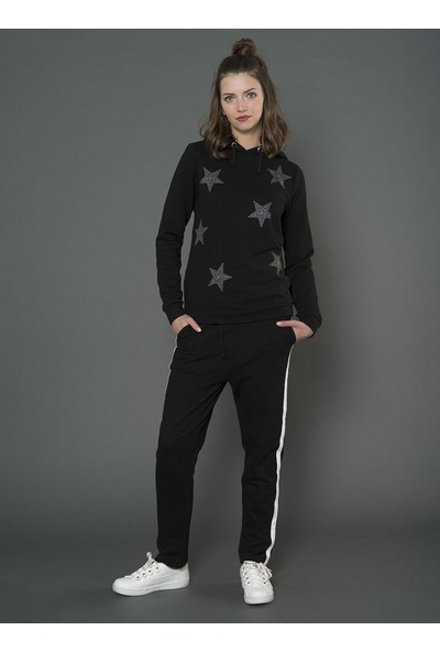 For You Moda Kadın Yanı Şeritli Eşofman Altı