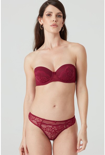 Pierre Cardin 4586 Tilda Balenli Straplez Destekli Sütyen Takımı