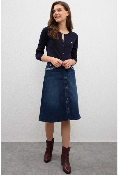 U.S. Polo Assn. Kadın Denim Etek 50209503-DN0022