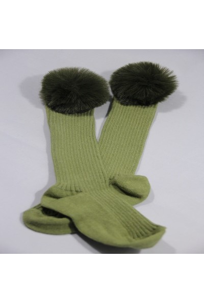 Bebeği̇me Çorap Ponponlu Dizaltı Çorap 2 - 3 Yaş