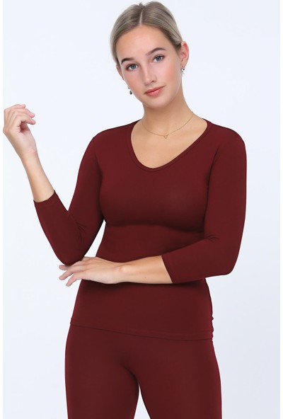 Obje Bordo Penye Modal V Yaka Kapri Kollu Bady Obje Bordo Penye Modal V Yaka Kapri Kollu Bady